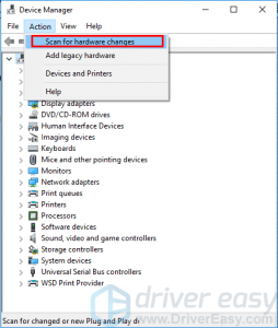 Fix Network Adapter Not Showing in Device Manager - Driver Easy
