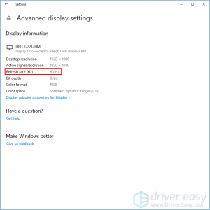 How to check refresh rate on a monitor [Easily] - Driver Easy
