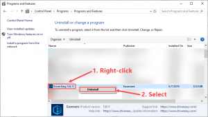 Uninstall Driver Easy - Driver Easy