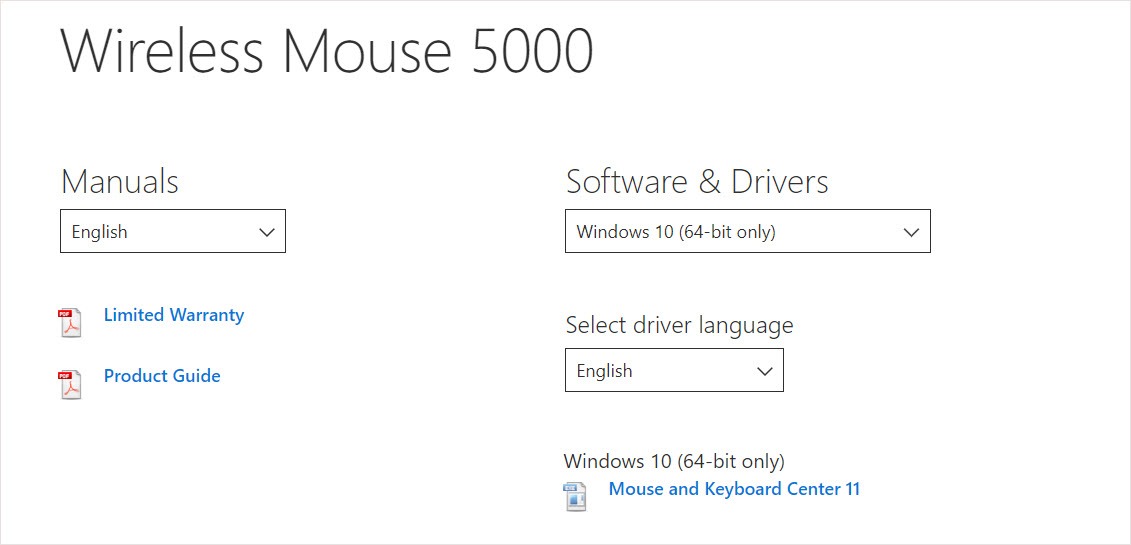 Download|Microsoft Wireless Mouse 5000 Driver|Easily & Quickly - Driver ...