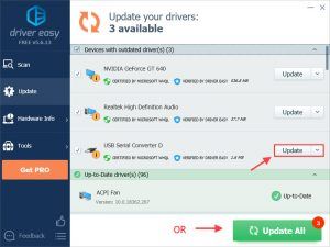 How to Update USB-Serial Controller D Driver - Driver Easy
