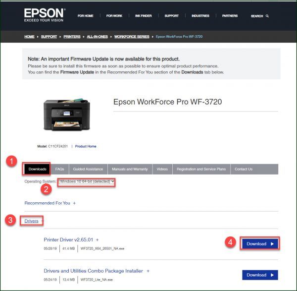 Epson WF 3720 Driver Download & Update - Driver Easy