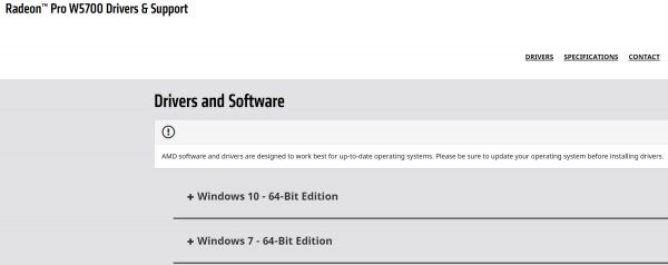 Download latest AMD Radeon Pro W5700 driver - Windows 11, 10 & 7 ...
