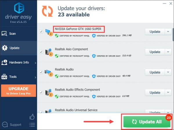 GeForce GTX 1660 SUPER Drivers Download & Update - Driver Easy
