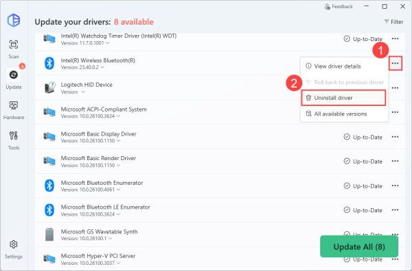Uninstall driver - Driver Easy
