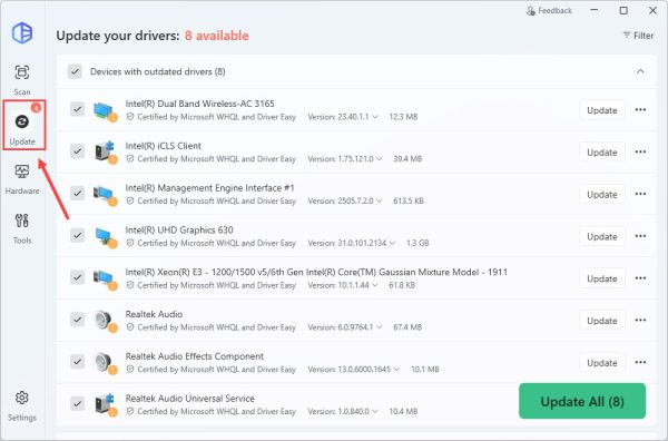 View All Available Driver Versions - Driver Easy