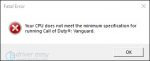 [Fixed] Your CPU does not meet the minimum specification for running Vanguard - Driver Easy