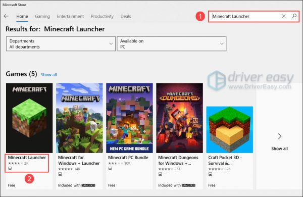 [Fixed] Minecraft Launcher Error 0x803f8001 in Windows 11/10 - Driver Easy