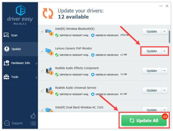 Lenovo Monitor Driver Download & Update - Driver Easy
