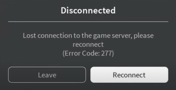 Roblox Error Code 277 on PC [Solved] - Driver Easy