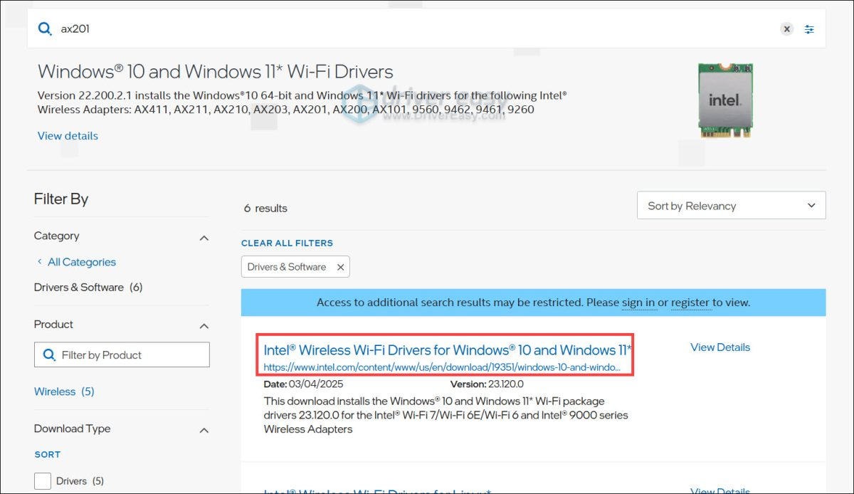 [SOLVED] Intel Wi-Fi 6 AX201 Not Working - Driver Easy