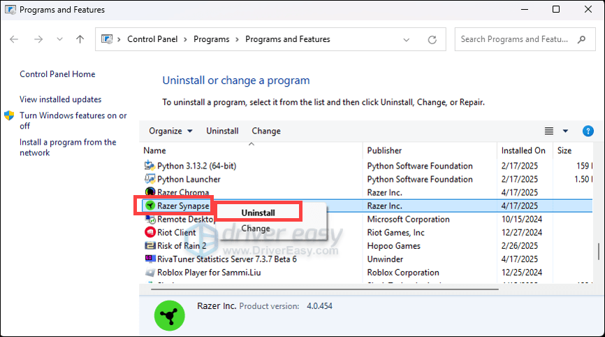 Solved Razer Synapse Not Detecting Mouse Driver Easy 2508