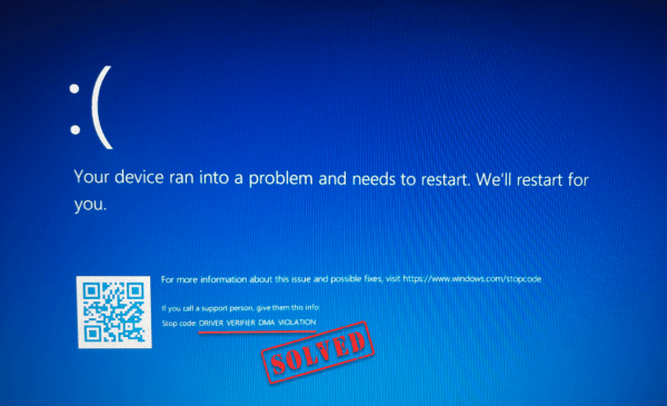 [Solved] DRIVER VERIFIER DMA VIOLATION - Driver Easy