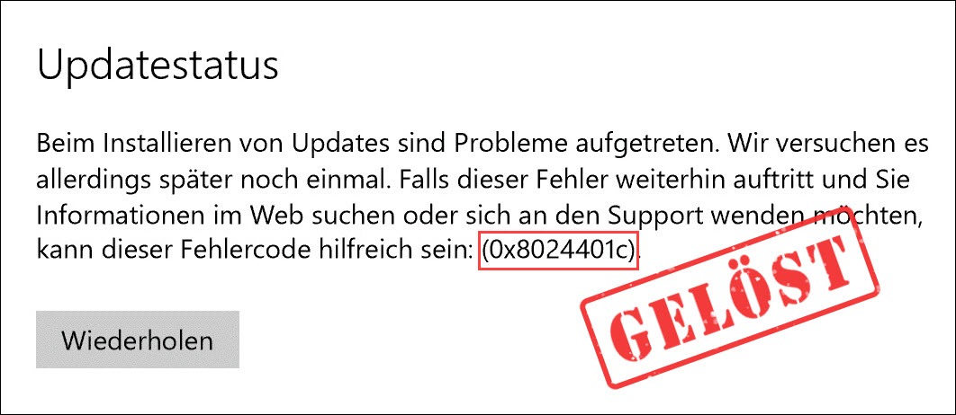 [Gelöst] Fehler 0x8024401c bei Windows-Update - Driver Easy German