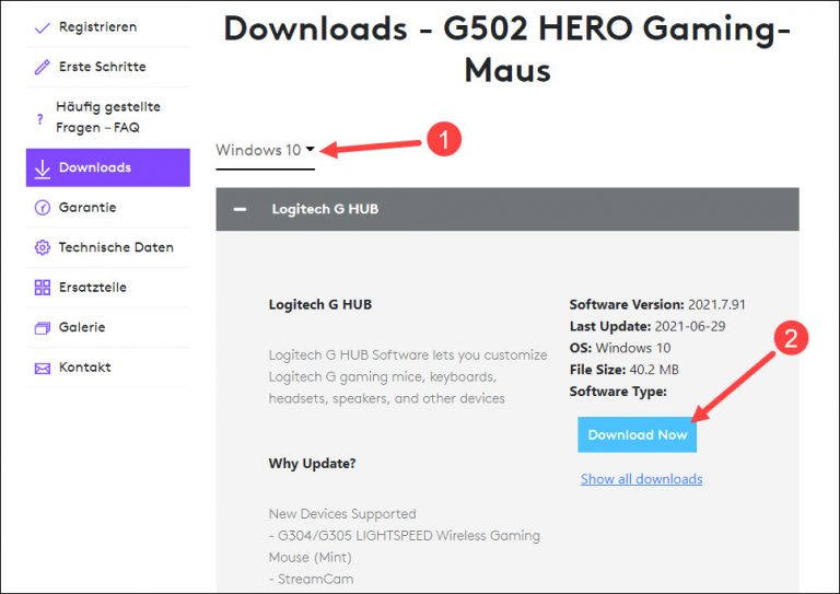 Logitech G502 Software [Download & Installieren] - Driver Easy German